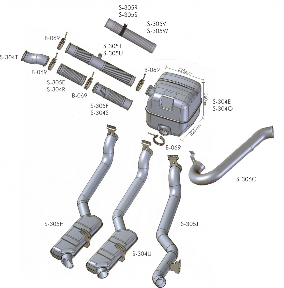 Raçudão Acessórios Para Caminhões - Silencioso Catalisador Scania Serie ...